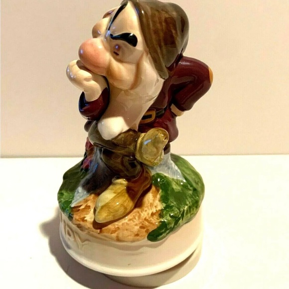 Disney | Other | Vintage Disney Schmid Music Box Figure Grumpy From ...